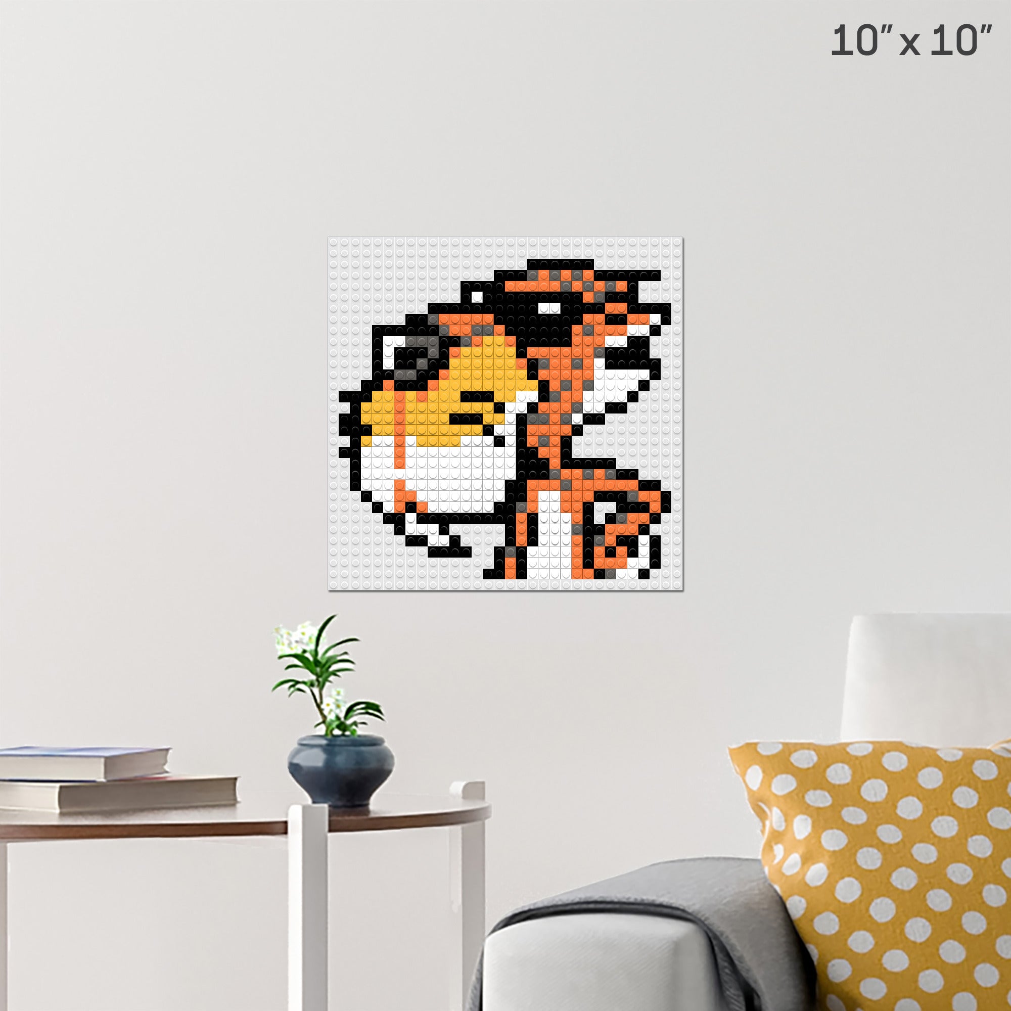 Cheetos Chester Pixel Art Wall Poster - Build Your Own with Bricks! - BRIK