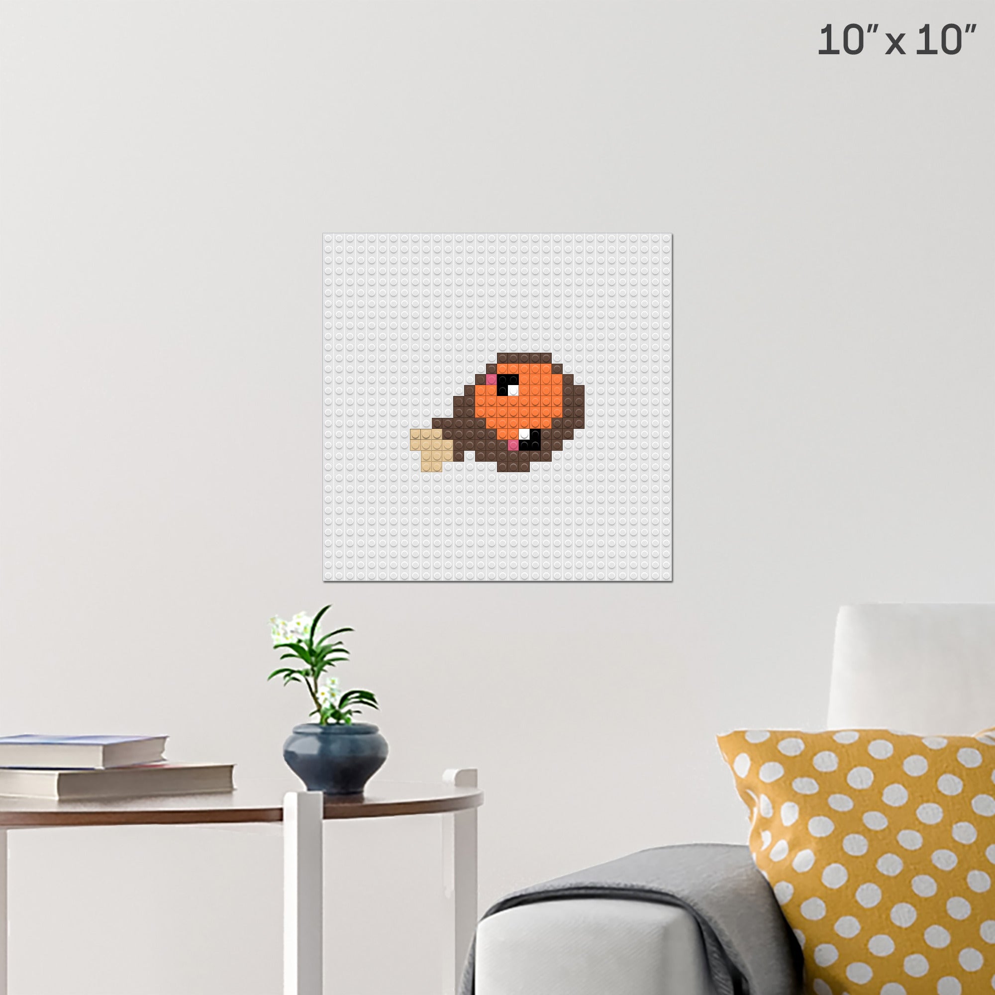 Chicken Leg Pixel Art Wall Poster - Build Your Own with Bricks! - BRIK