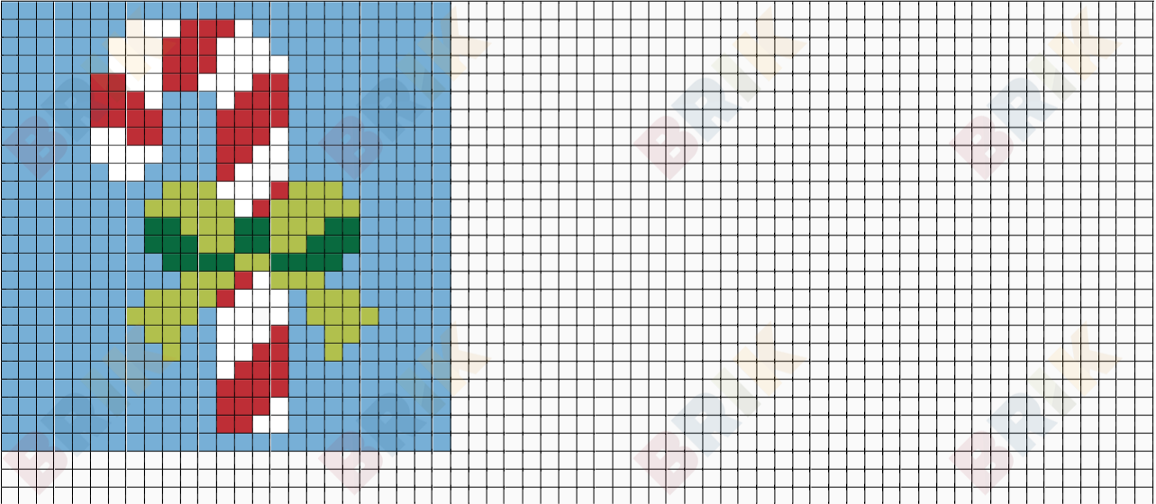 Minecraft Pixel Art Candy Cane