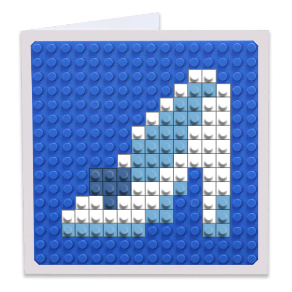 Cinderella Glass Slippers Pixel Art Build-On Greeting Card | BRIK