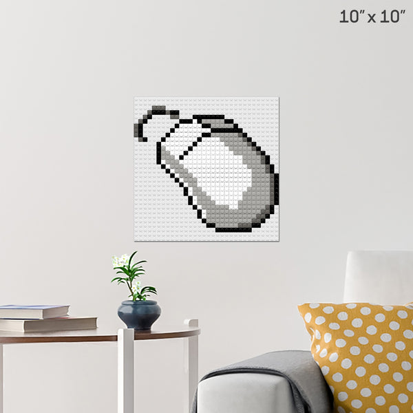 Computer Mouse Pixel Art Wall Poster - Build Your Own with Bricks! - BRIK