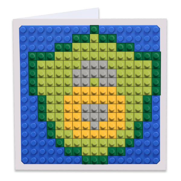 Computer Security Pixel Art Build-On Greeting Card | BRIK