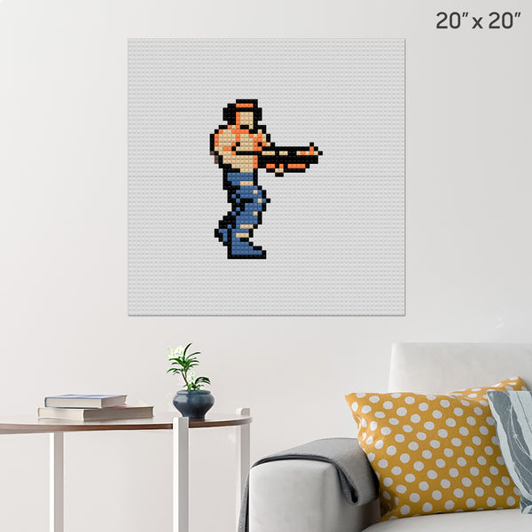 Contra Pixel Art Wall Poster - Build Your Own with Bricks! - BRIK