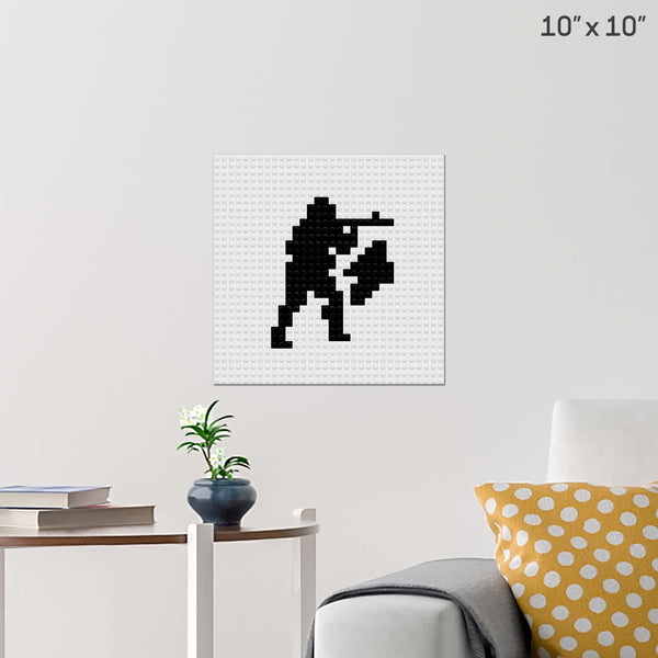 Counter-Strike Pixel Art Wall Poster - Build Your Own with Bricks! - BRIK