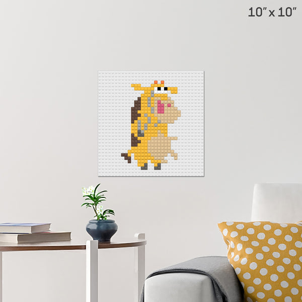 Cow Pixel Art Wall Poster - Build Your Own with Bricks! - BRIK