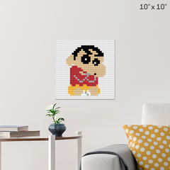 Crayon Shin-chan Pixel Art Wall Poster - Build Your Own with Bricks! - BRIK