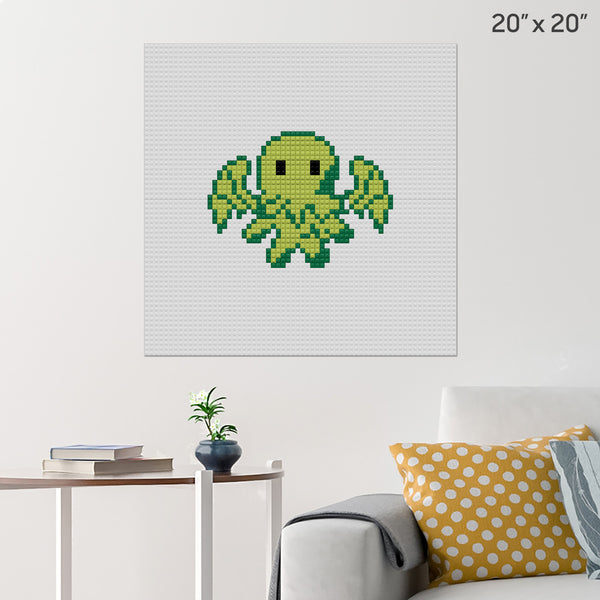 Cthulhu Pixel Art Wall Poster - Build Your Own with Bricks! - BRIK