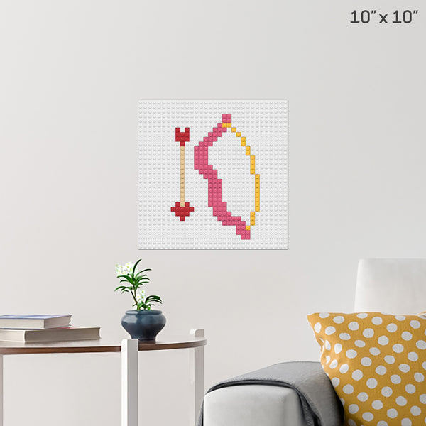 Cupid's Bow and Arrow Pixel Art Wall Poster - Build Your Own with ...