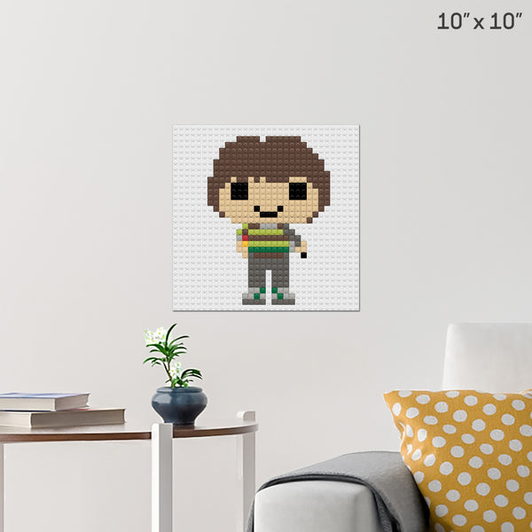Danny Torrance Pixel Art Wall Poster - Build Your Own with Bricks! - BRIK