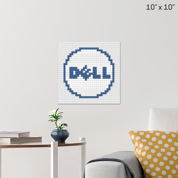 Dell, Inc. Logo Wall Poster - Build Your Own with Bricks! - BRIK