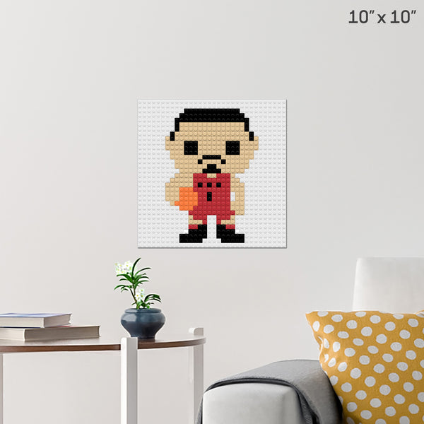 Derrick Rose Pixel Art Wall Poster - Build Your Own with Bricks! - BRIK