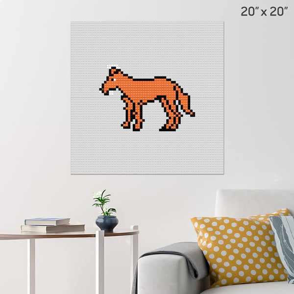 Dingo Pixel Art Wall Poster - Build Your Own with Bricks! - BRIK