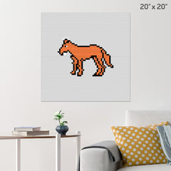 Dingo Pixel Art Wall Poster - Build Your Own with Bricks! - BRIK