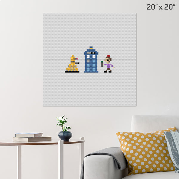 Doctor Who Pixel Art Wall Poster - Build Your Own with Bricks! - BRIK