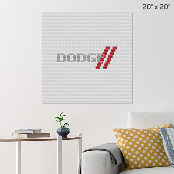 Dodge Pixel Art Wall Poster - Build Your Own with Bricks! - BRIK