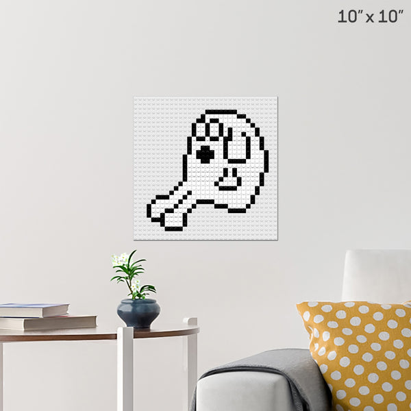 Dogbert Pixel Art Wall Poster - Build Your Own with Bricks! - BRIK