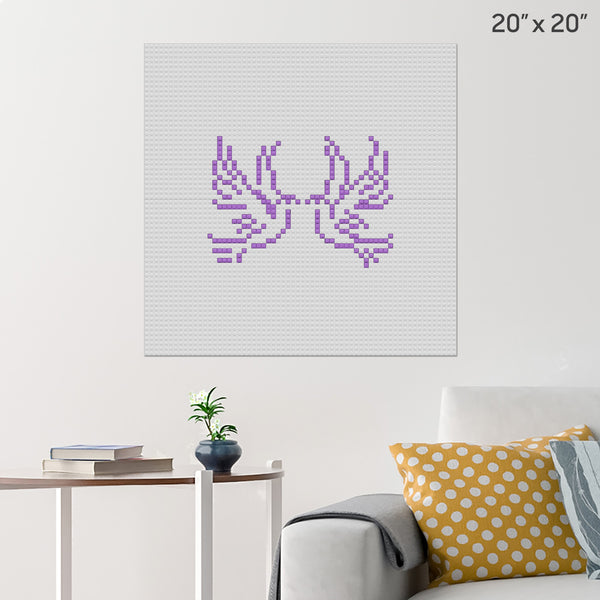 Dove Pixel Art Wall Poster - Build Your Own with Bricks! - BRIK