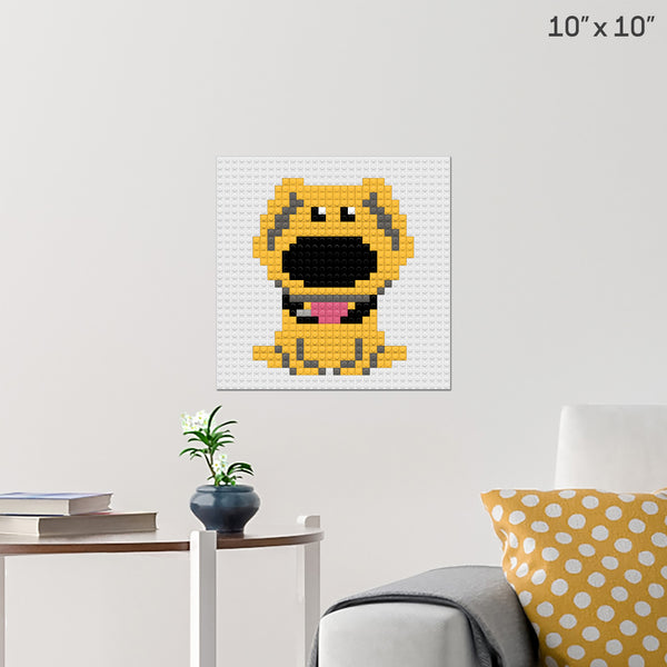Dug Pixel Art Wall Poster - Build Your Own with Bricks! - BRIK