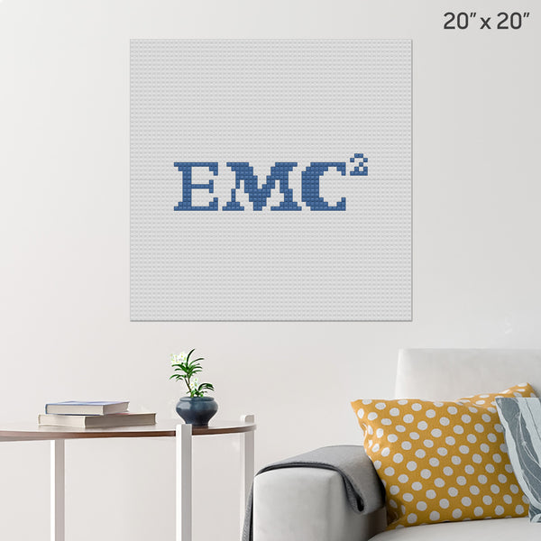 EMC Corporation Logo Wall Poster - Build Your Own with Bricks! - BRIK