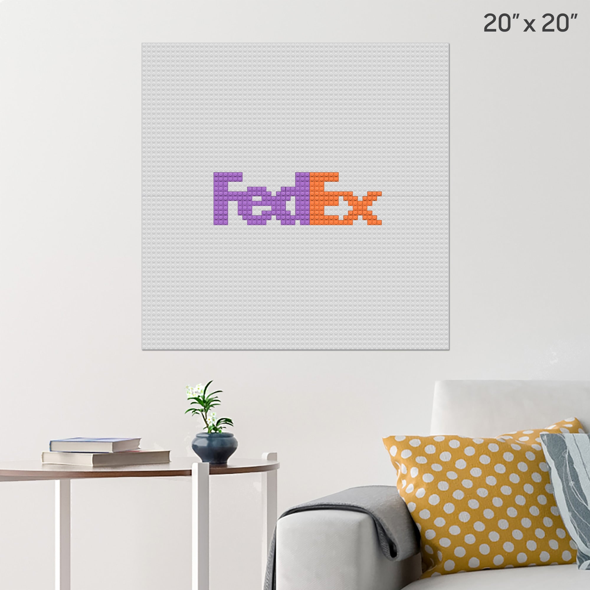 FedEx Corporation Logo Wall Poster - Build Your Own with Bricks! - BRIK