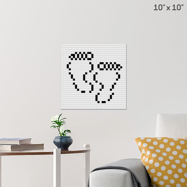 Feet Pixel Art Wall Poster - Build Your Own with Bricks! - BRIK