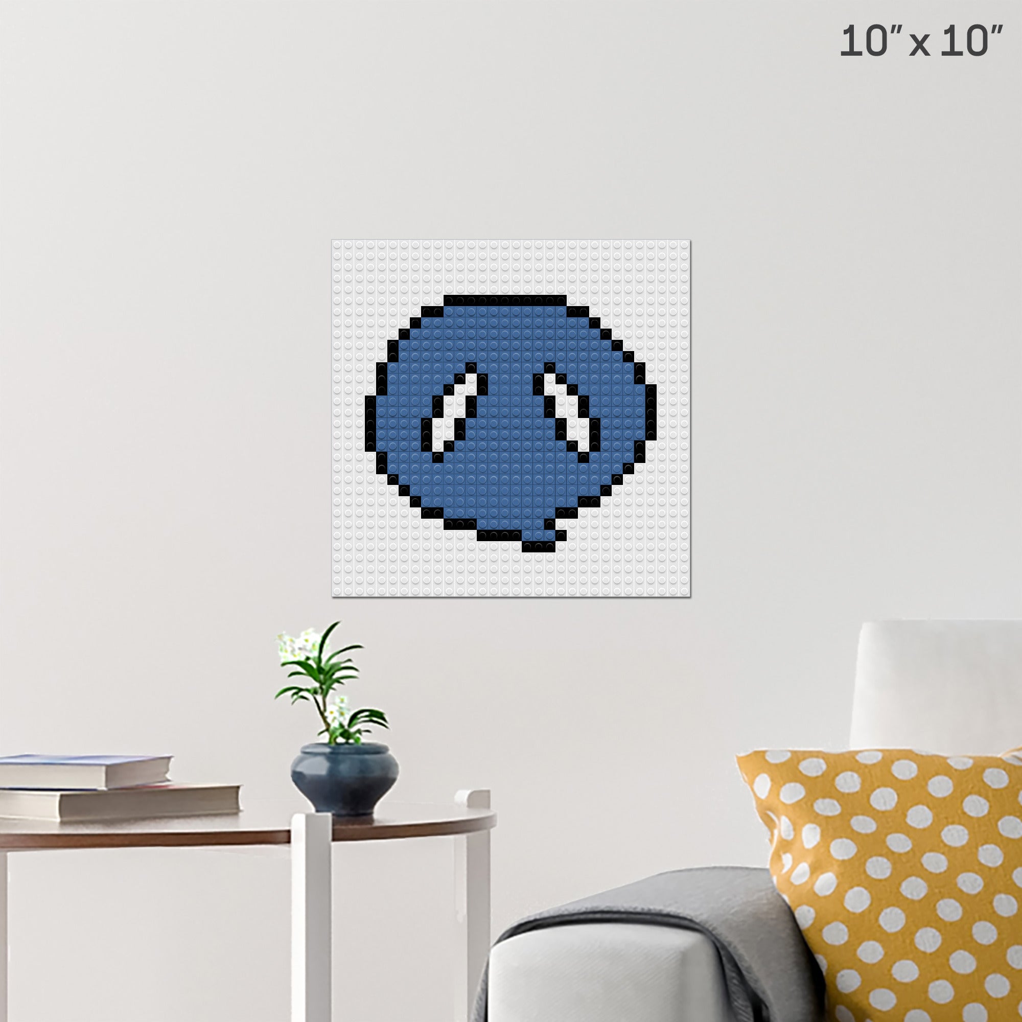 Fog Badge Pixel Art Wall Poster - Build Your Own with Bricks! - BRIK