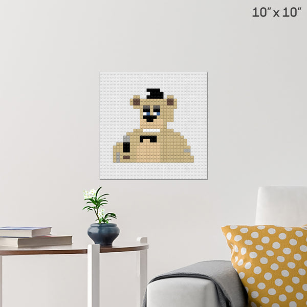 Freddy Fazbear Wall Poster - Build Your Own with Bricks! - BRIK