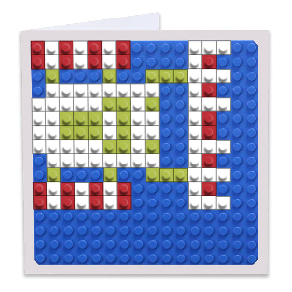 Frogger Bulldozer Build-On Greeting Card | BRIK