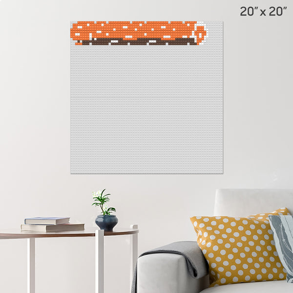 Frogger Medium Log Wall Poster - Build Your Own with Bricks! - BRIK