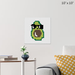 Gangsta Avocado Jimmy Wall Poster - Build Your Own with Bricks! - BRIK