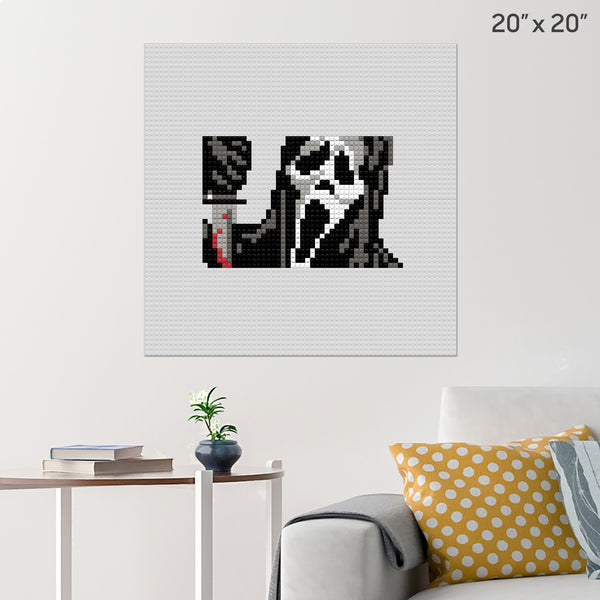 Ghostface Pixel Art Wall Poster - Build Your Own with Bricks! - BRIK