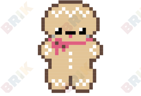 Gingerbread Man Pixel Art – BRIK