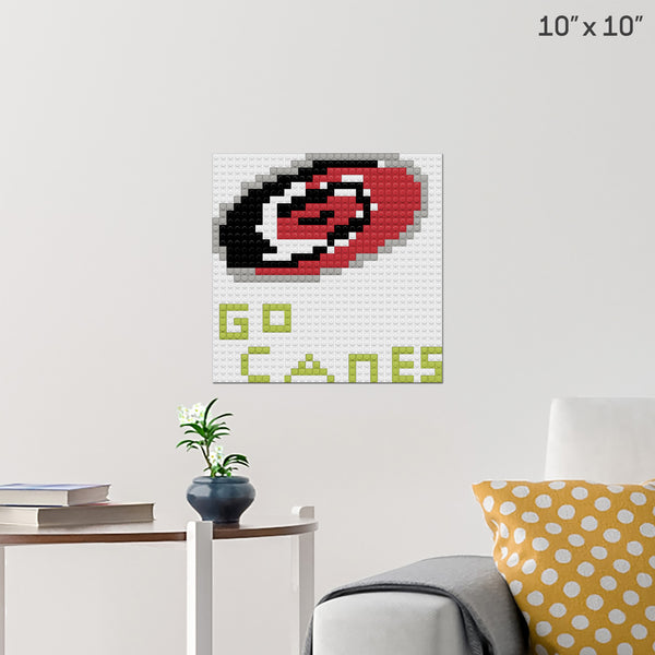 Go Canes Wall Poster - Build Your Own with Bricks! - BRIK
