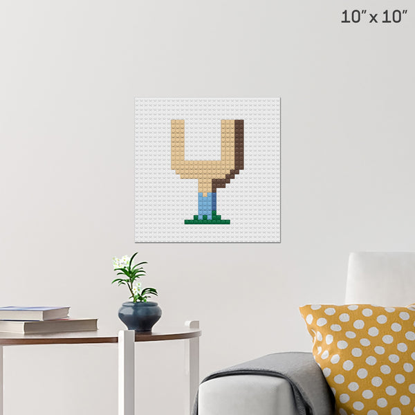 Goal Post Pixel Art Wall Poster - Build Your Own with Bricks! - BRIK