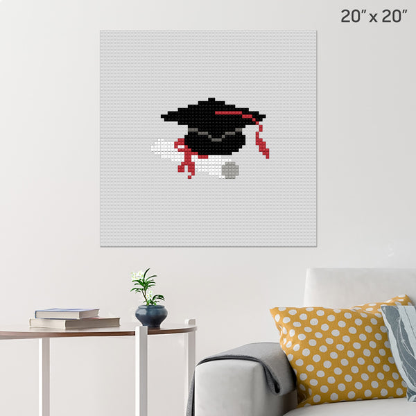 Graduation Day Pixel Art Wall Poster - Build Your Own with Bricks! - BRIK
