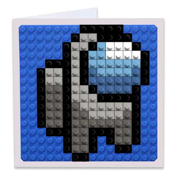 gray mini crewmate Build-On Greeting Card | BRIK