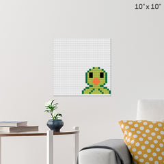 Green Duck Wall Poster - Build Your Own with Bricks! - BRIK