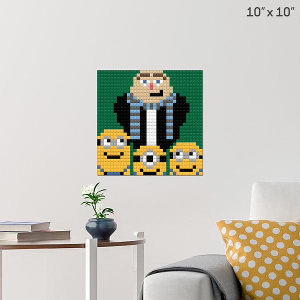 Gru & Friends Wall Poster - Build Your Own with Bricks! - BRIK