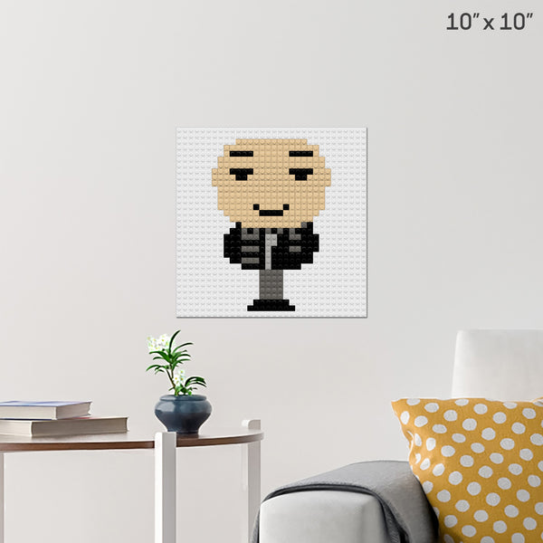 Gru Pixel Art Wall Poster - Build Your Own with Bricks! - BRIK
