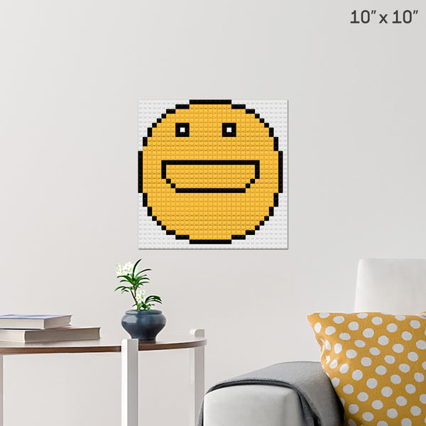 Happy Wall Poster - Build Your Own with Bricks! - BRIK
