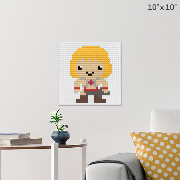 He-Man Pixel Art Wall Poster - Build Your Own with Bricks! - BRIK