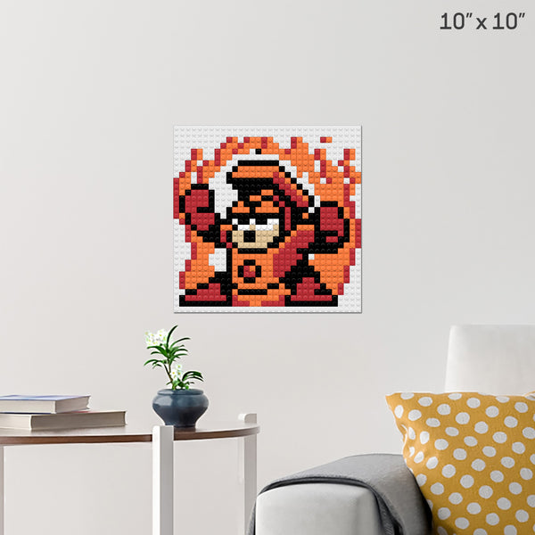 Heat Man Wall Poster - Build Your Own with Bricks! - BRIK