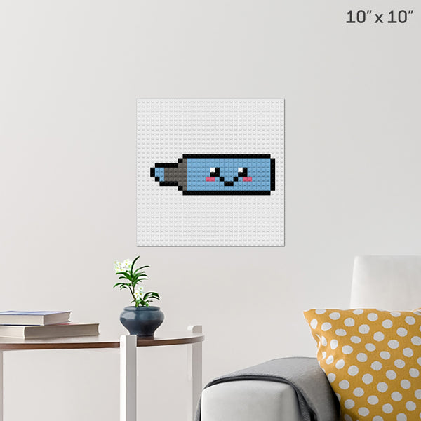 Highlighter Pixel Art Wall Poster - Build Your Own with Bricks! - BRIK