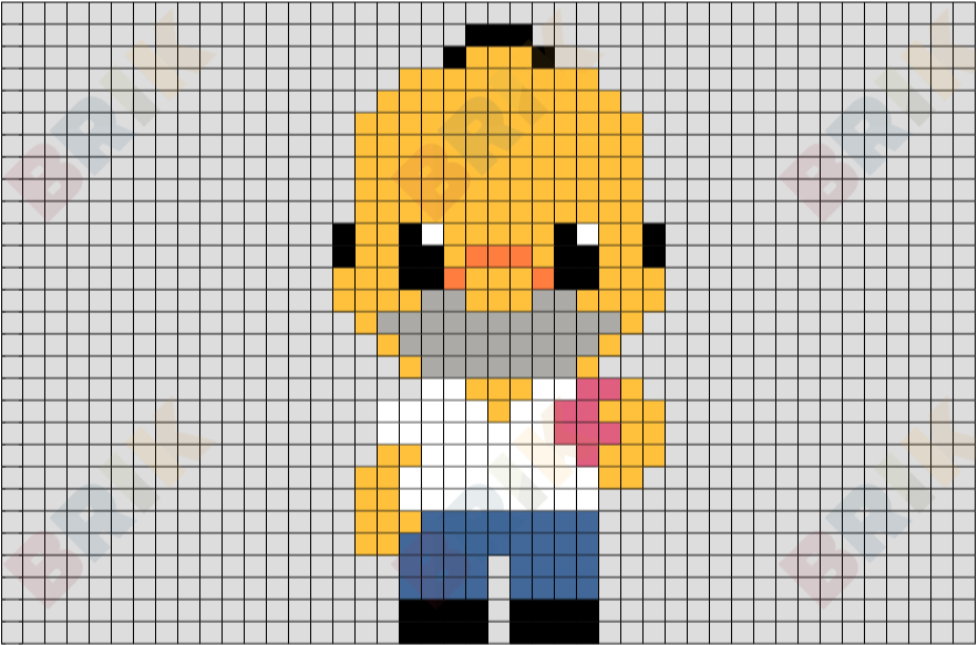 Homer Simpson Pixel