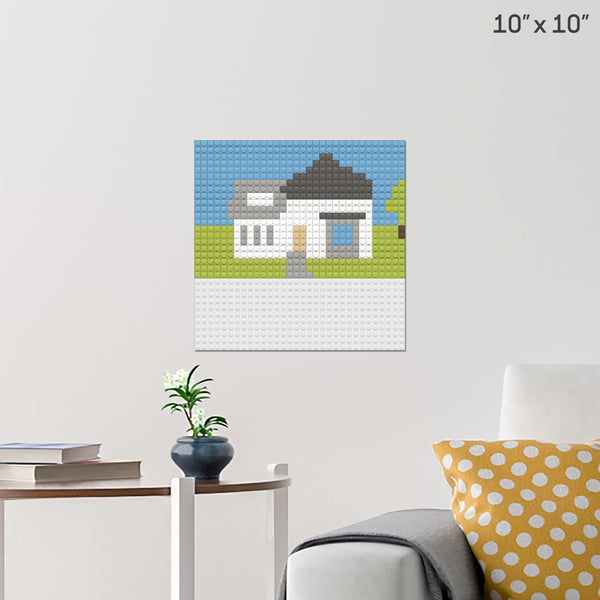 house Wall Poster - Build Your Own with Bricks! - BRIK
