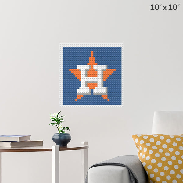 Houston Astros Wall Poster - Build Your Own with Bricks! - BRIK