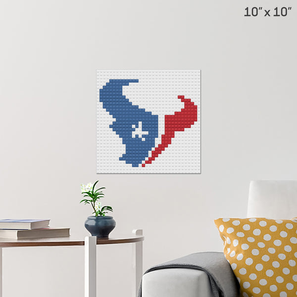 Houston Texans Pixel Art Wall Poster - Build Your Own with Bricks! - BRIK
