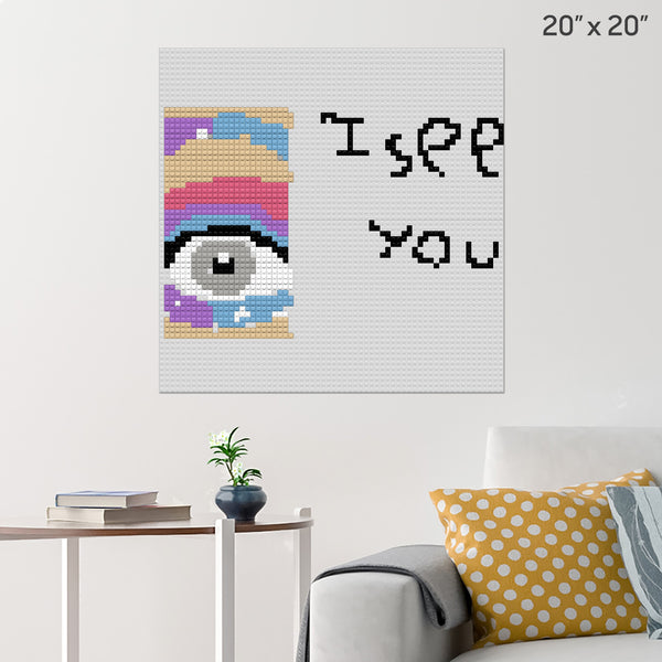 i see you Wall Poster - Build Your Own with Bricks! - BRIK