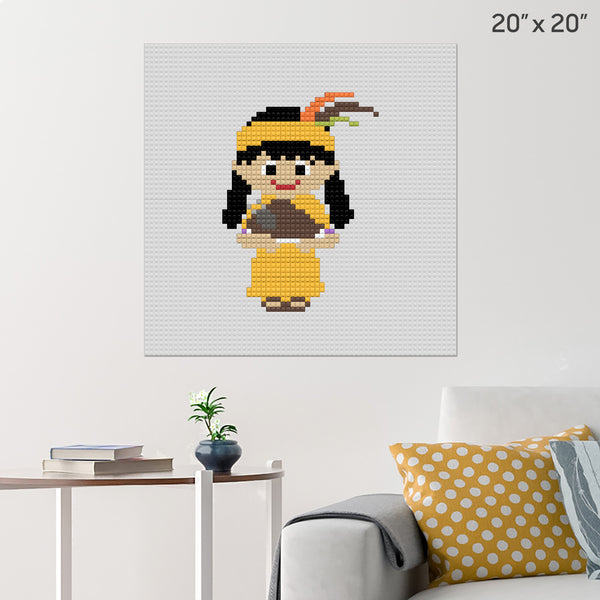 Indian Pixel Art Wall Poster - Build Your Own with Bricks! - BRIK