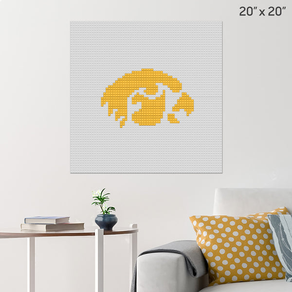 Iowa Hawkeyes Pixel Art Wall Poster - Build Your Own with Bricks! - BRIK